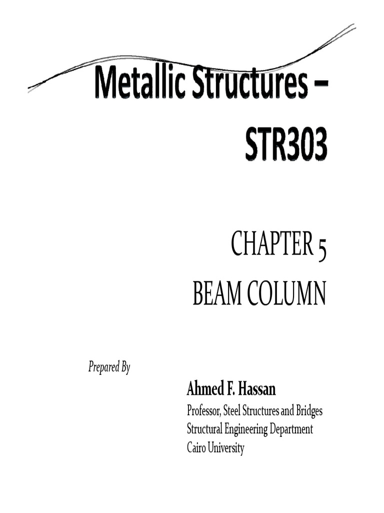 Beam Column Lectures Pdf Beam Structure Bending