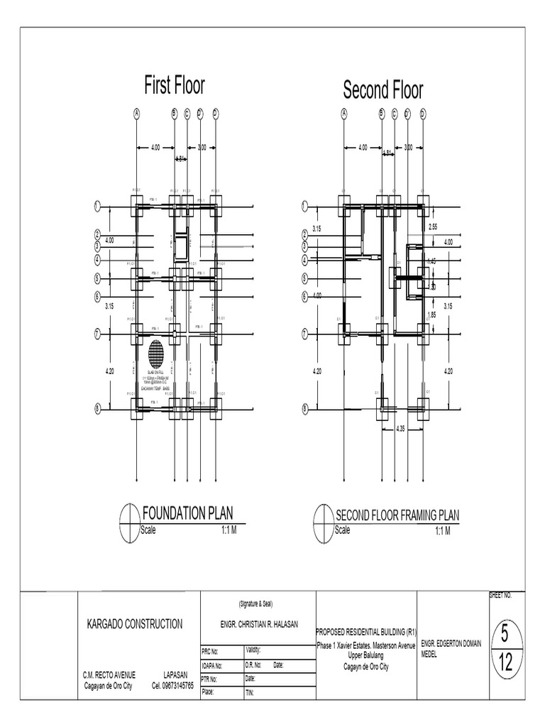 Foundation & 2ND Floor Framing Plan | PDF
