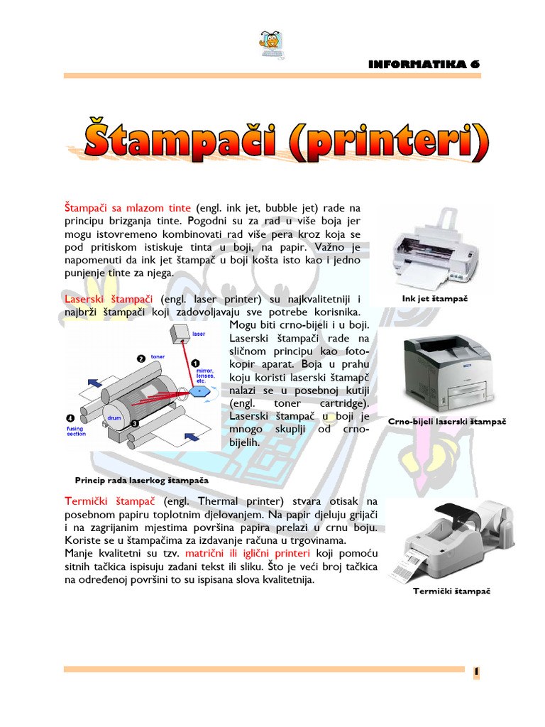 Podjela Stampaca | PDF