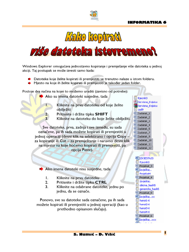Kako Kopirati Vise Datoteka Istovremeno | PDF