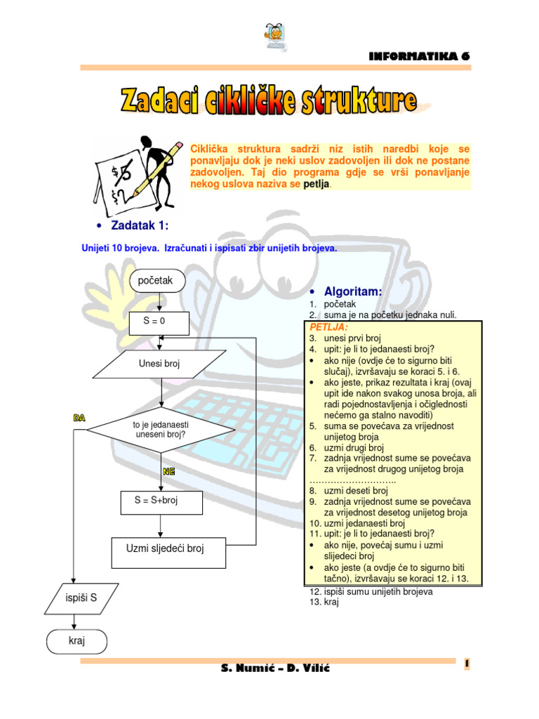 Zadaci Ciklicke Strukture | PDF