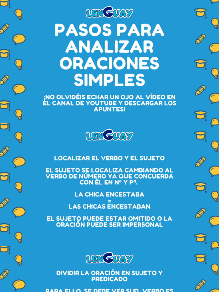 Análisis de Oraciones Simples | PDF