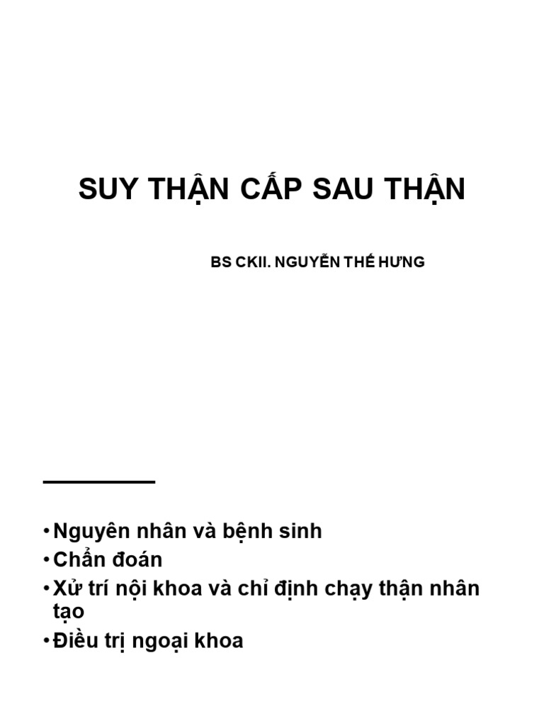 Suy Thận Cấp Sau Thận - 230816 - 140901 | PDF
