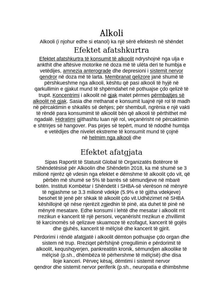 Alkoli Dhe Shendeti Jone (1) (AutoRecovered) | PDF