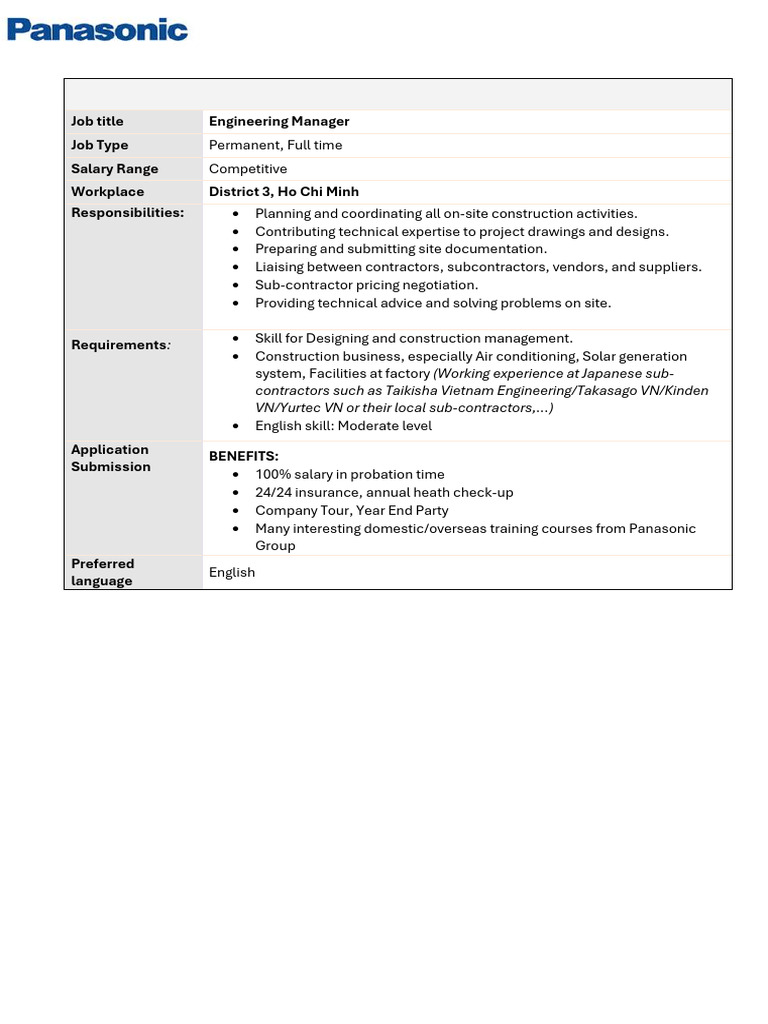 PEWVN ESENG Engineering Manager | PDF