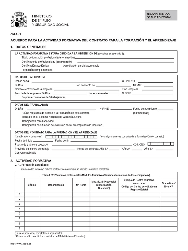 Plan Formativo Individual en El Ambito Laboral | PDF