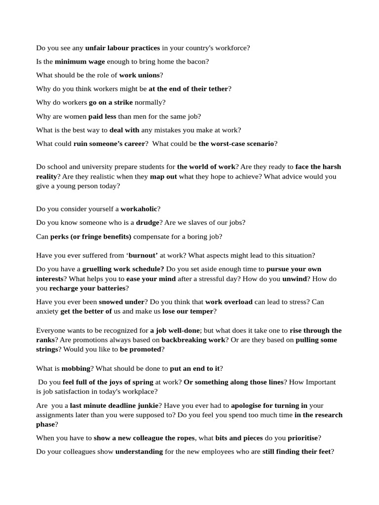 Exploring Workplace Challenges and Solutions | PDF | Employment | Economies