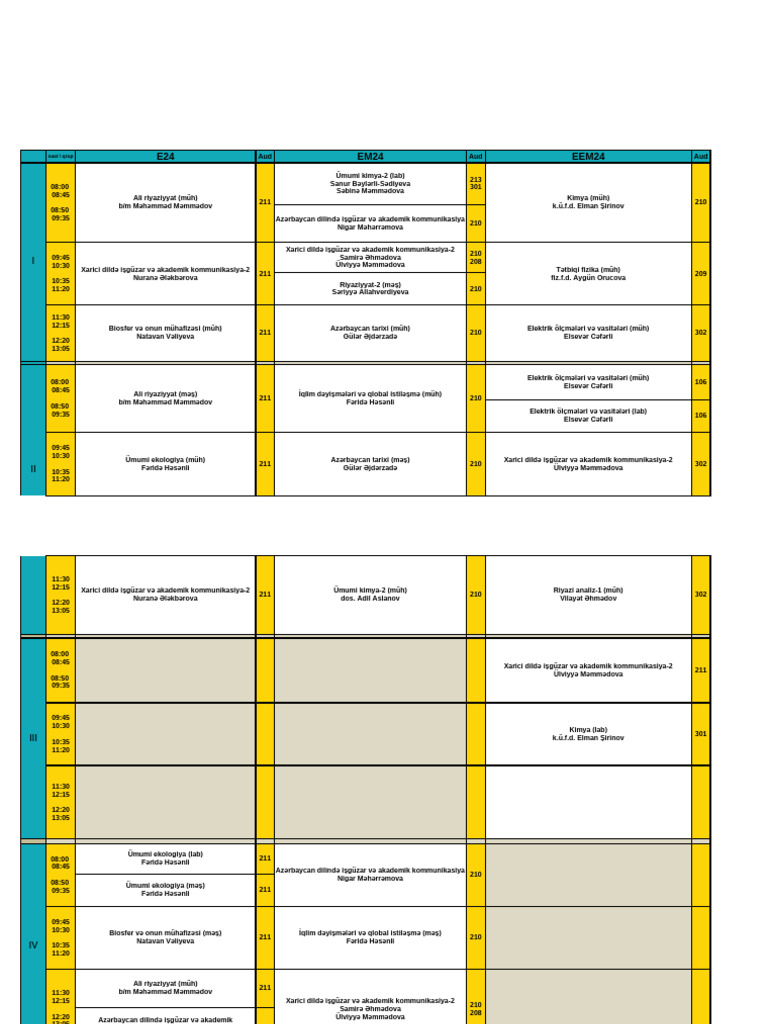 MF Cedvel Eyani 2024 2025 YAZ Hazır | PDF