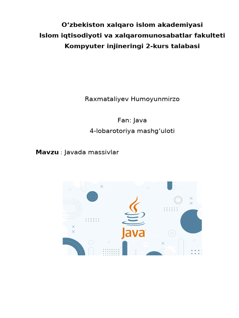 Lab 4 Java | PDF