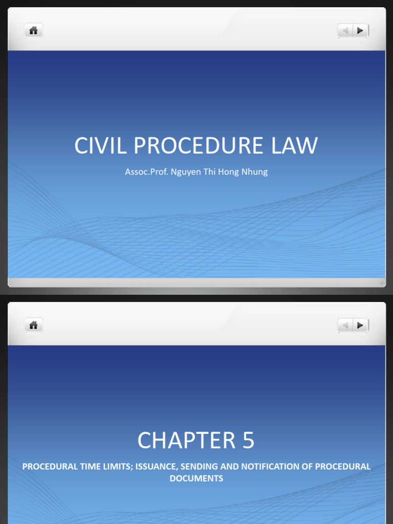 Civil Procedure: Time Limits & Notifications | PDF