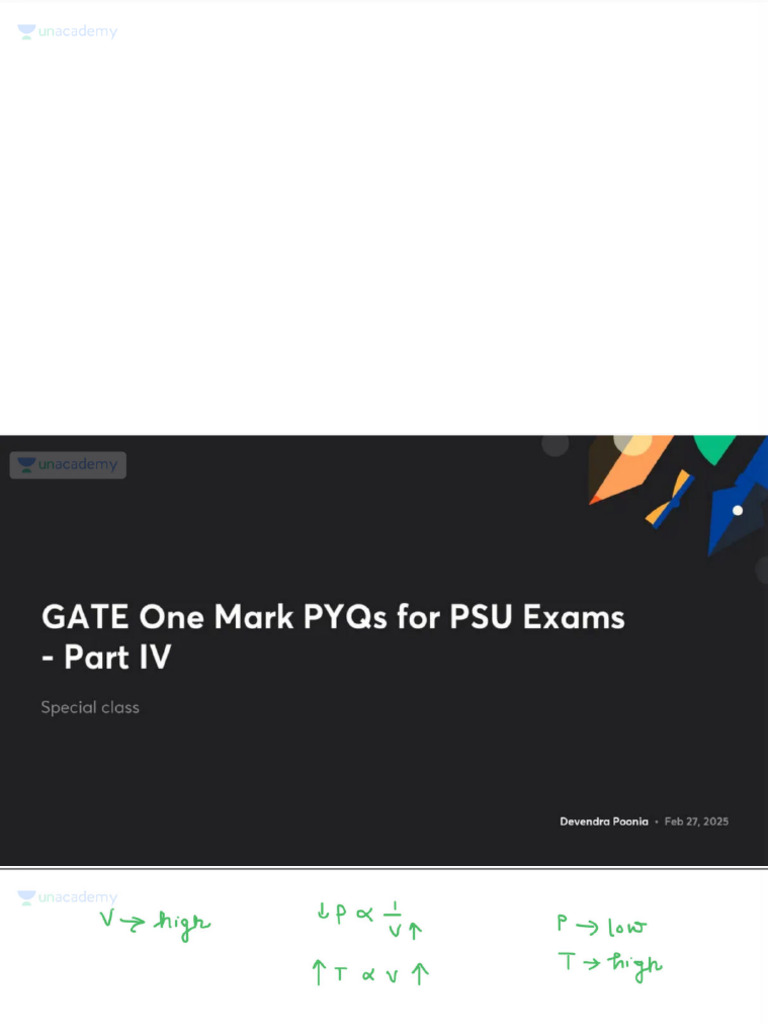 GATE One Mark PYQs For PSU Exams Part IV With Anno | PDF
