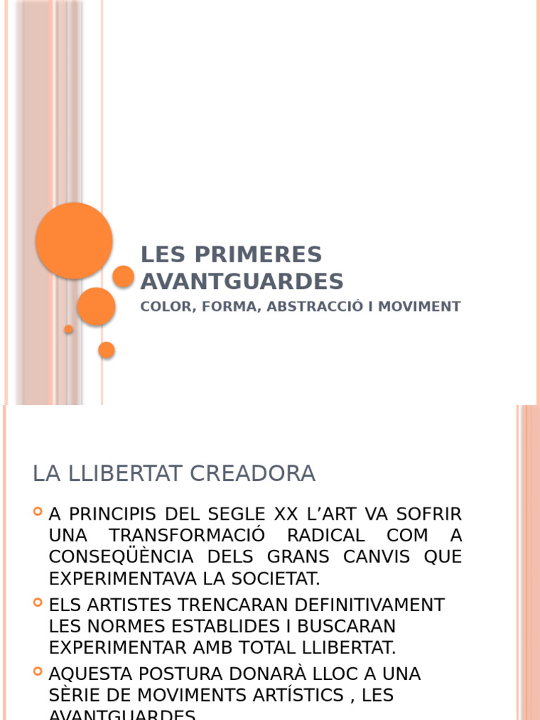 Les Primeres Avantguardes | PDF