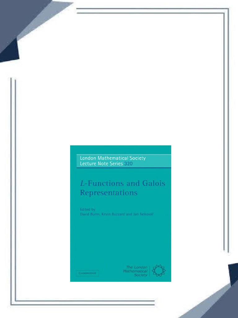L Functions and Galois Representations 1st Edition David Burns - Quickly Access The Ebook and ...