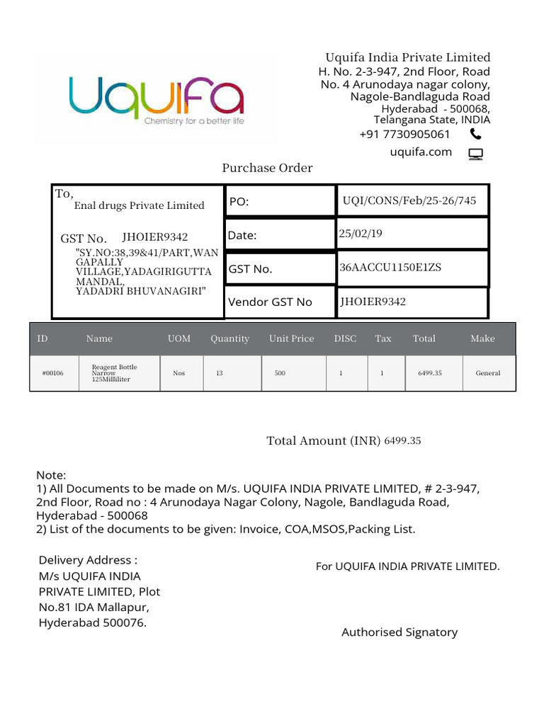 PO - Undefined | PDF