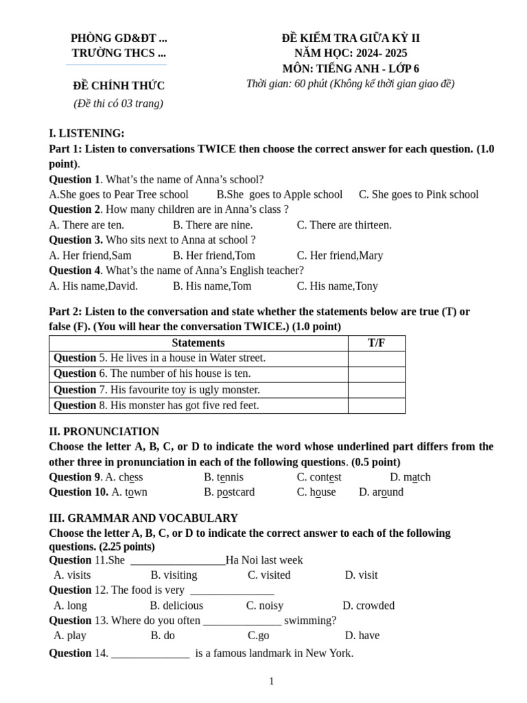 đề 1 2025 GHK2 L6 | PDF
