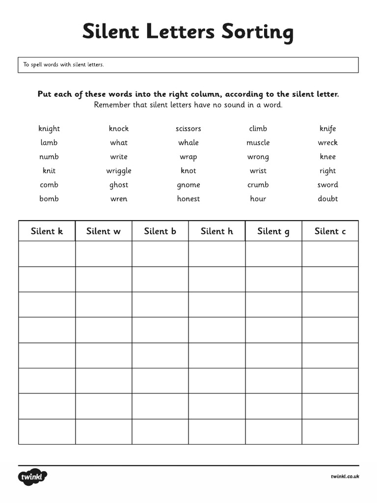 y5_wednesday_20th_may__silent-letters-activity-sheets | PDF