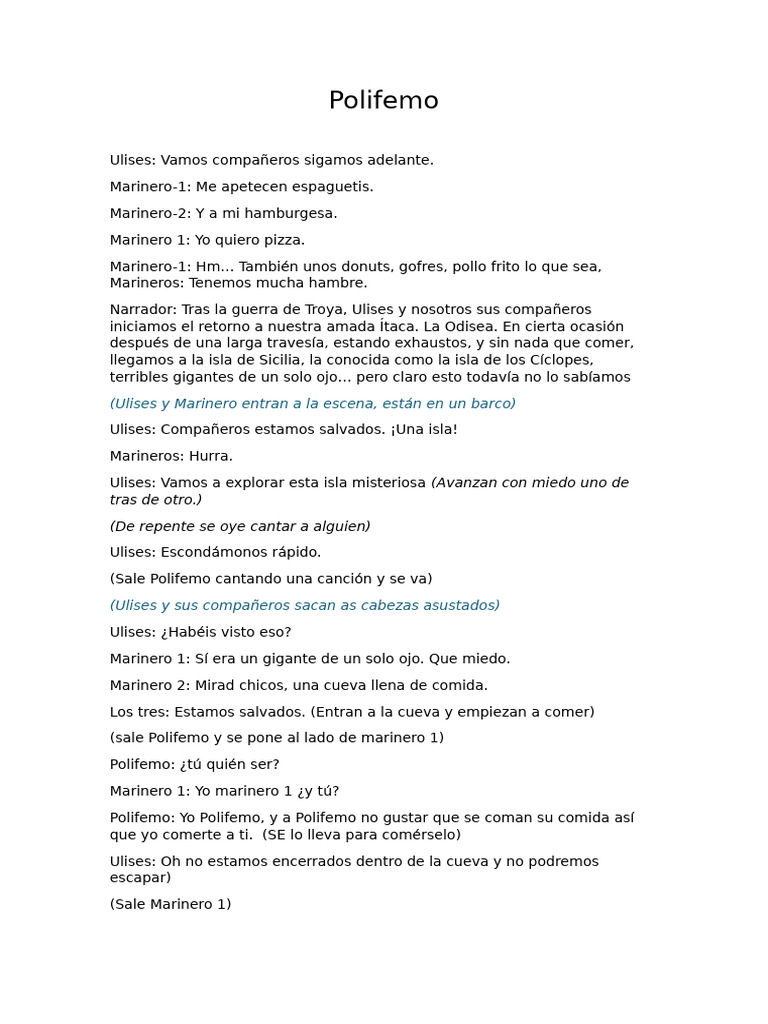 Polifemo | PDF | Odiseo