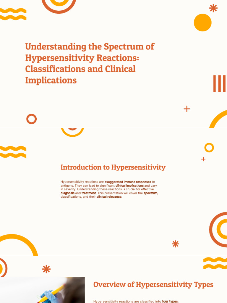 Slidesgo Understanding The Spectrum of Hypersensitivity Reactions Classifications and Clinical ...