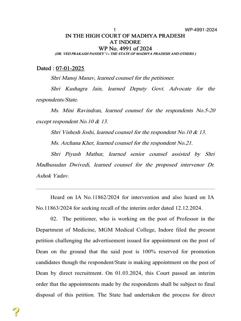 WP 4991 2024 Order 07-01-2025 Digi | PDF | Legal Documents | Constitutional Law