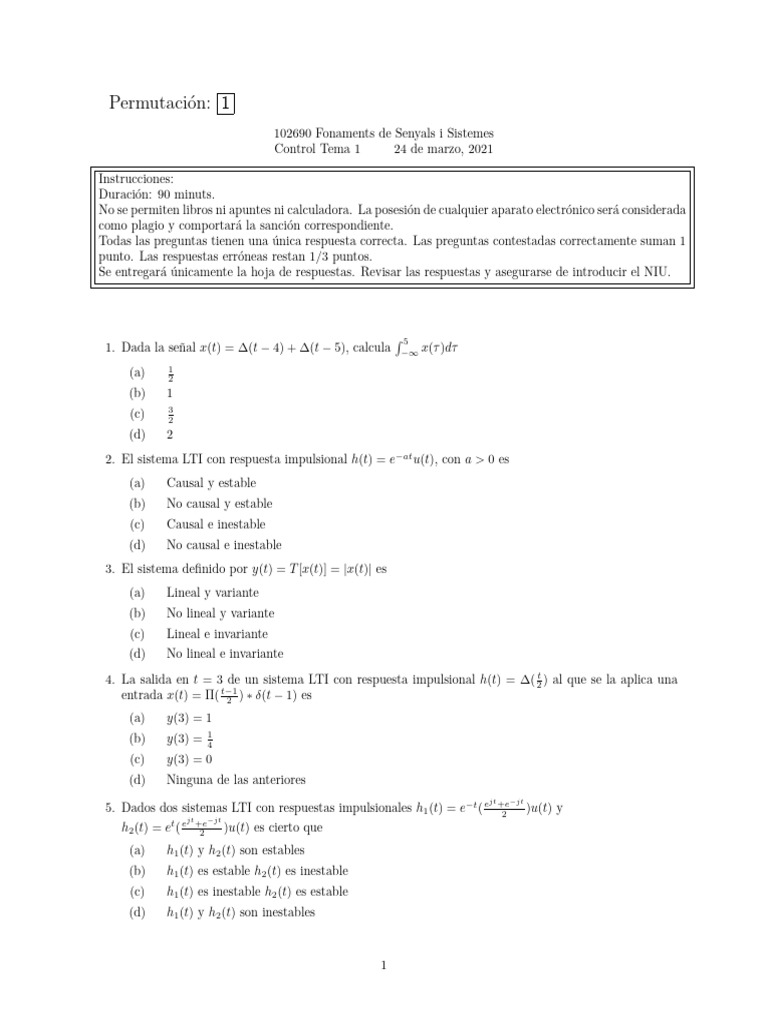 2021 Control Tema1 | PDF | Teoría de control | Ingeniería Informática