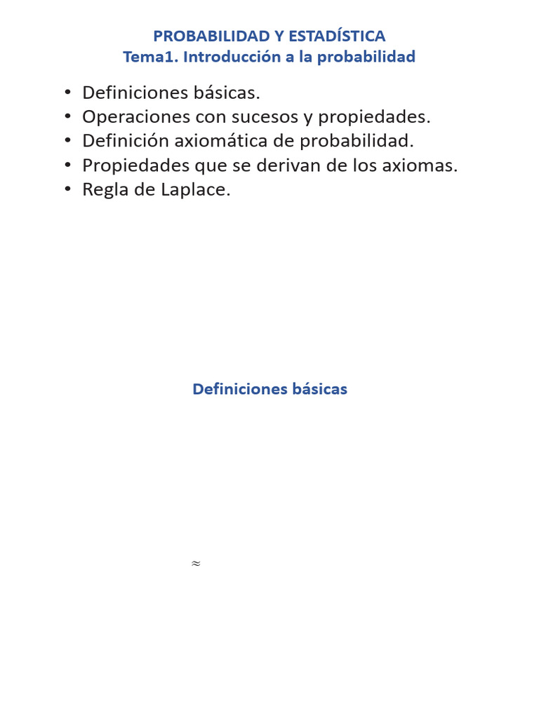 PyE-Tema 2 Probabilidad (Actualizado 20-02-2025) | PDF | Teoría de probabilidad | Matemáticas