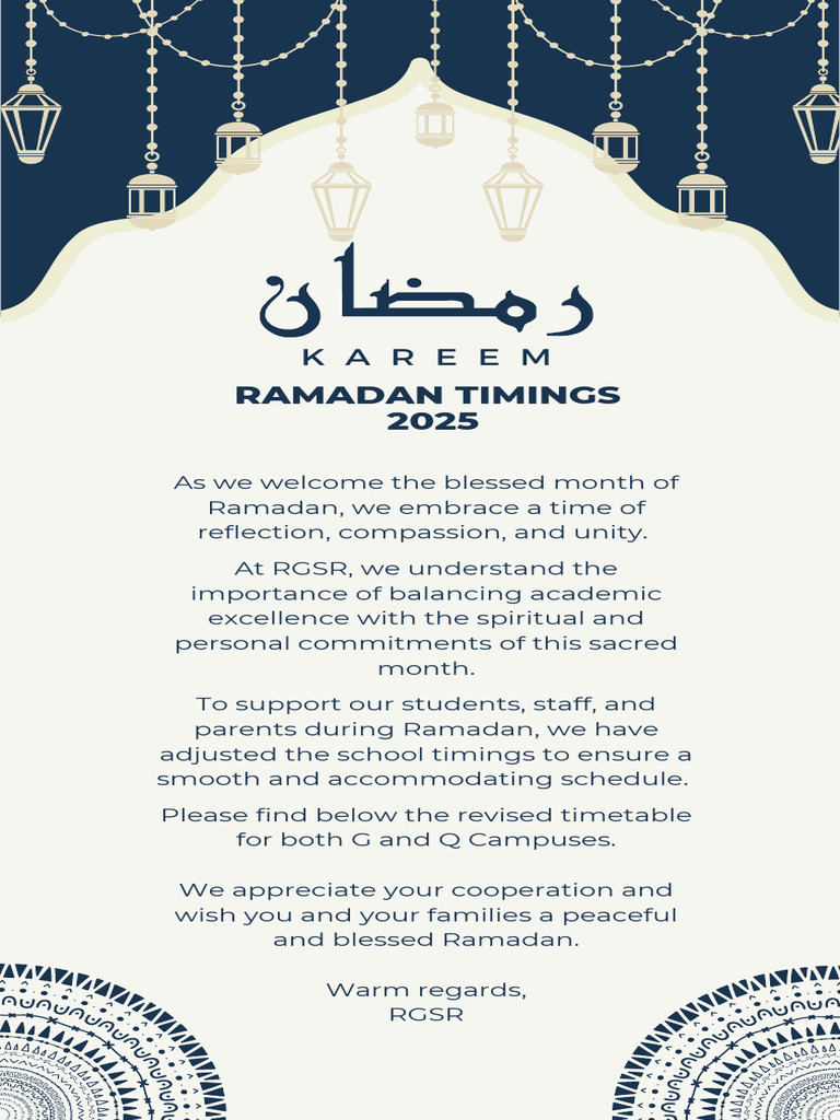 Ramadan Timings | PDF