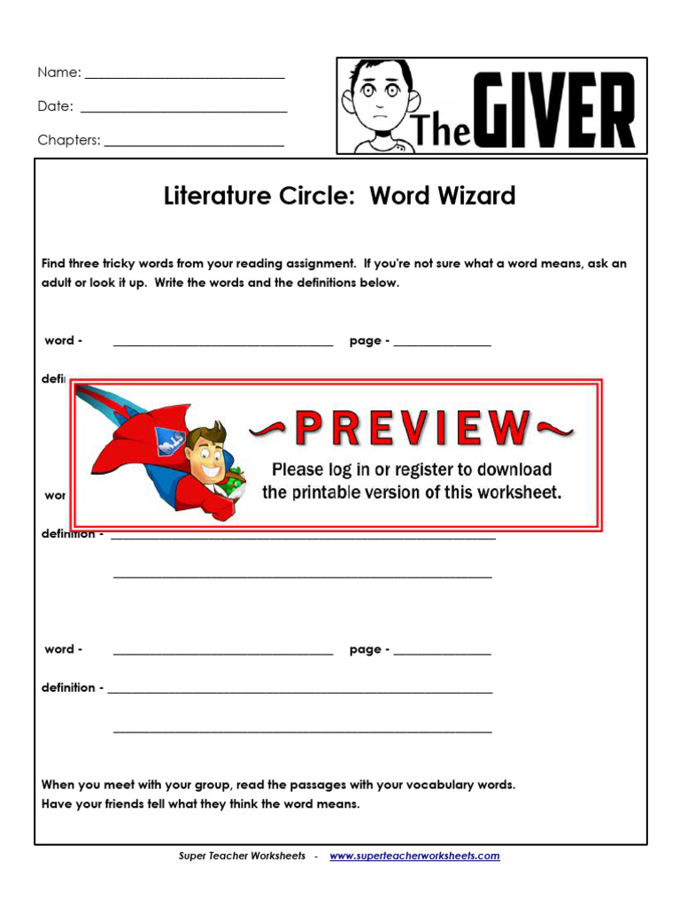 Vocabulary Word Wizard Worksheet | PDF