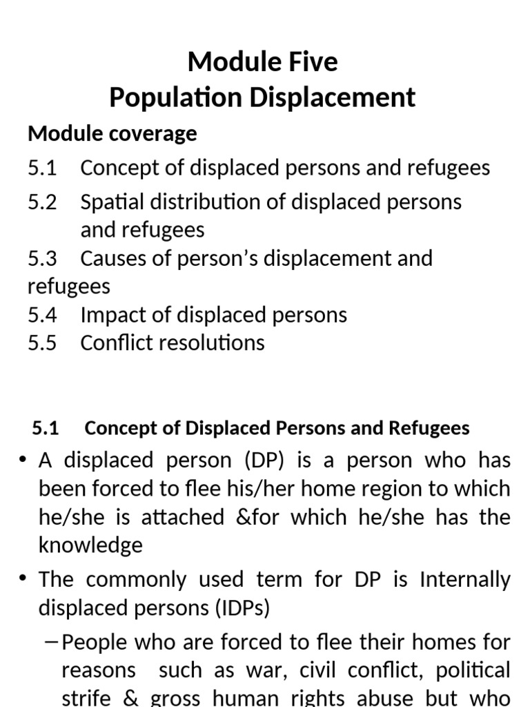 Topic 5 | PDF | Refugee | Internally Displaced Person