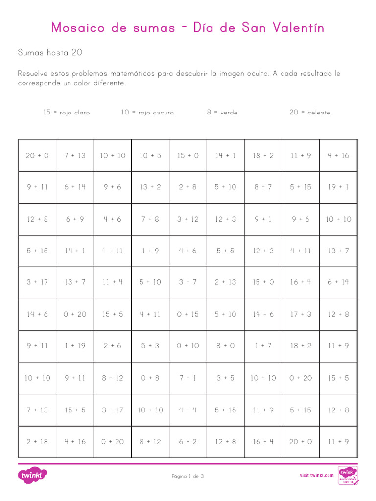 Matemáticas San Valentin | PDF