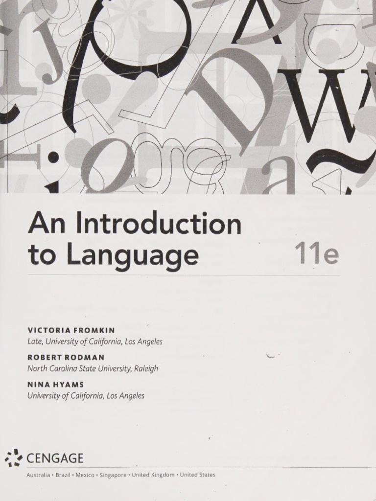 Sample An Introduction To Language 11e N2TYRYRTU | PDF | Morphology ...