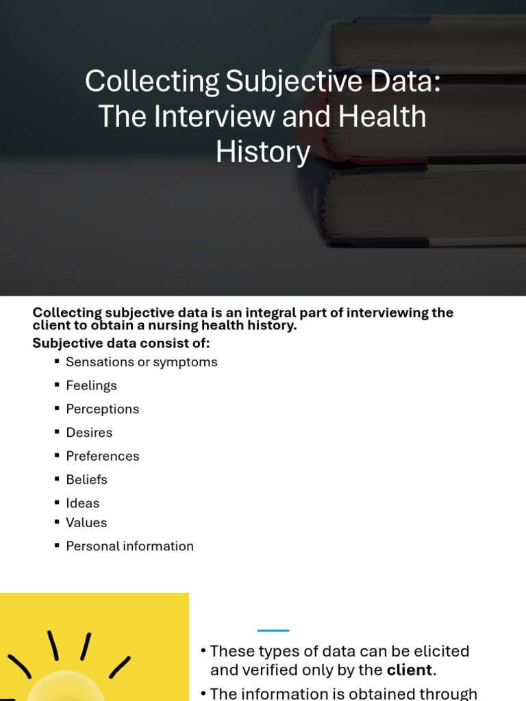 Chapter 2 Collecting Subjective Data | PDF | Edema | Nonverbal ...
