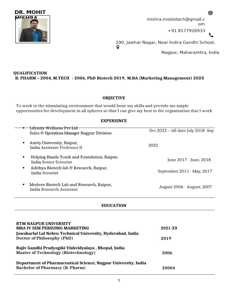 Updated Resume Mohit Mishra 09-03-2022_compressed (1) (2) (1) | PDF