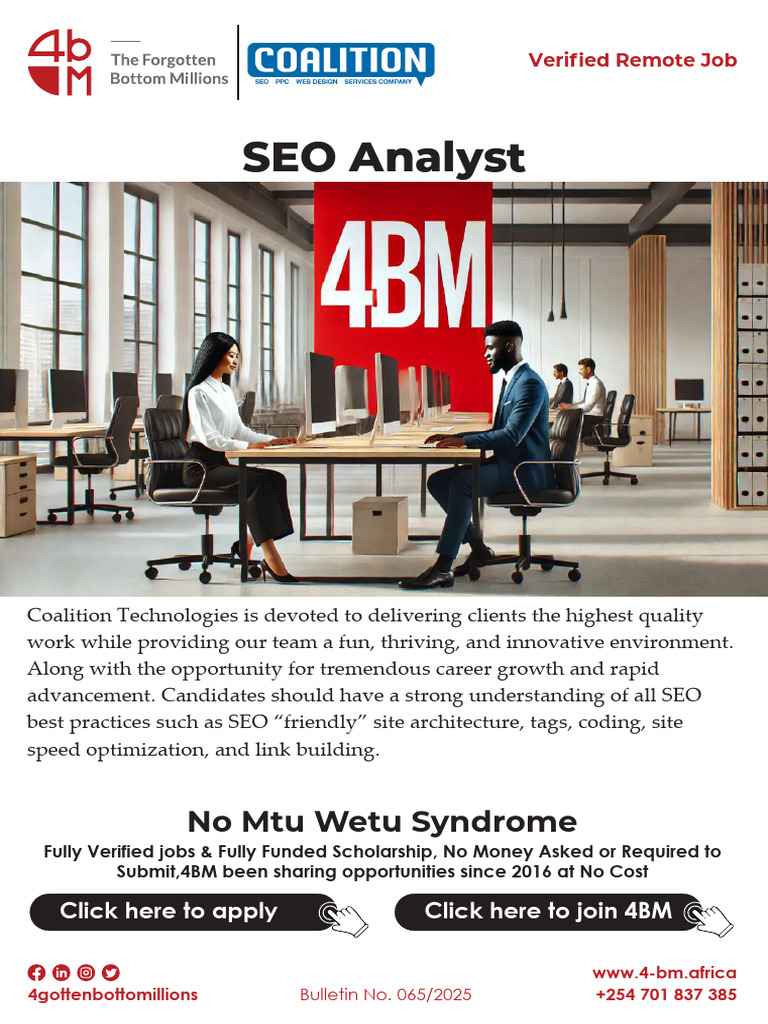 Verified SEO Analyst Remote Job Opportunity | PDF