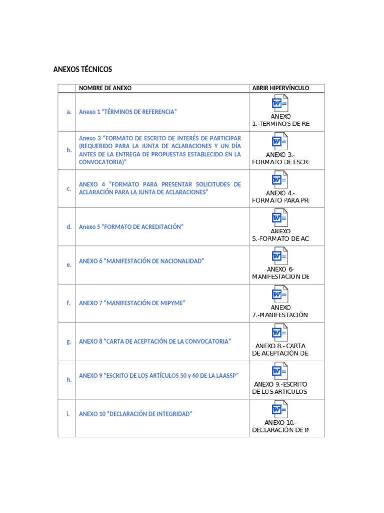 Anexos TECNICOS Y ECONOMICOS N11 | PDF