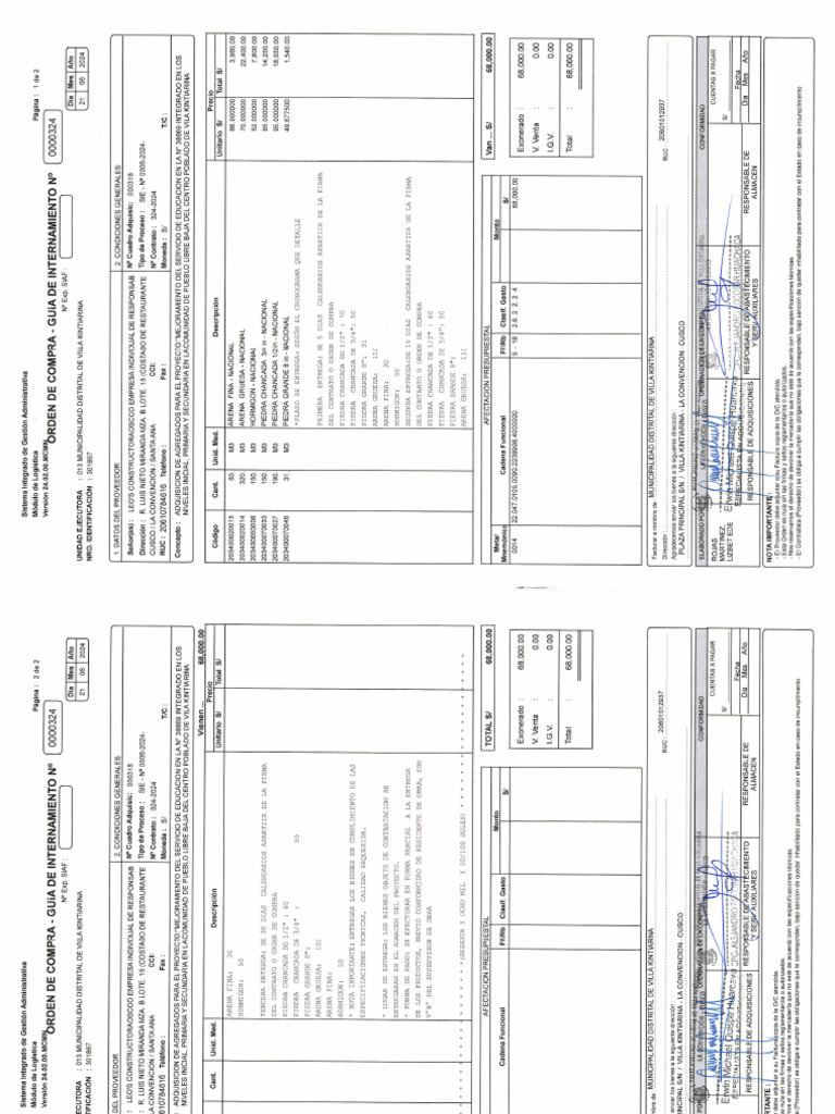 Orden de Compra #324 | PDF