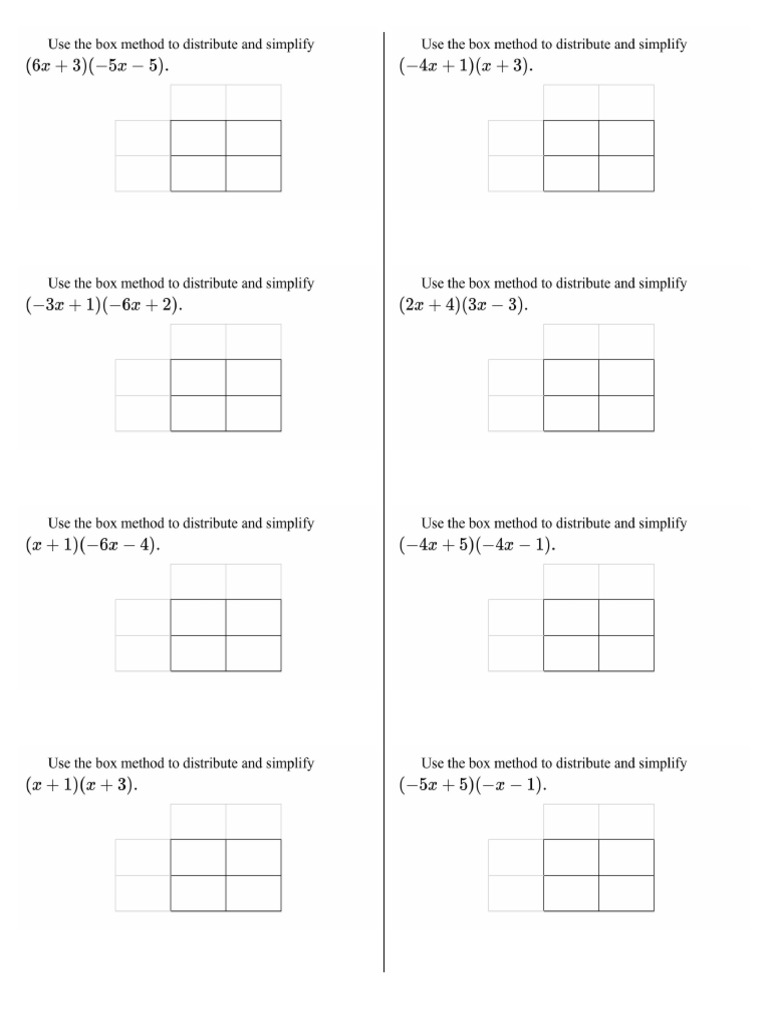 Box Method Level 1 DeltaMath Practice 1 (1) | PDF
