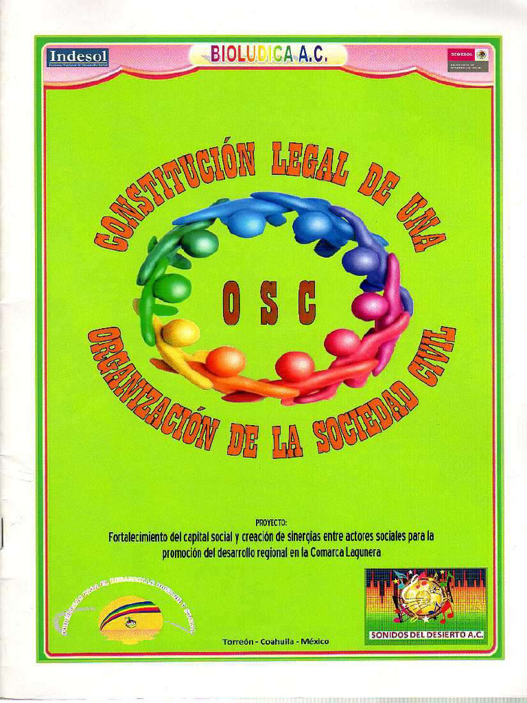 Constitución Legal de Una Organización de La Sociedad Civil | PDF