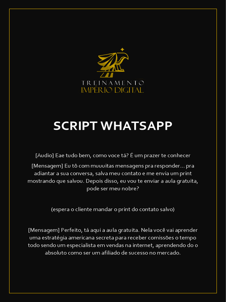 SCRIPT WHATSAPP Atualizado | PDF