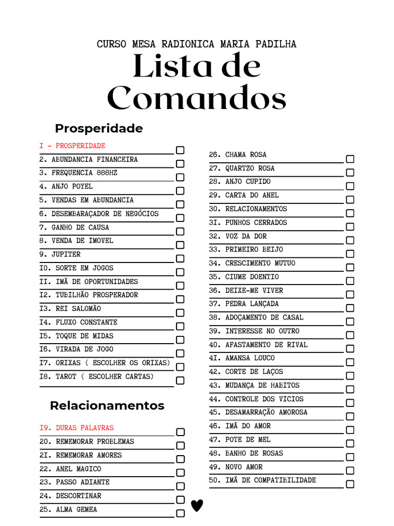 Lista+de+Comandos+compacta+(2)-2 | PDF