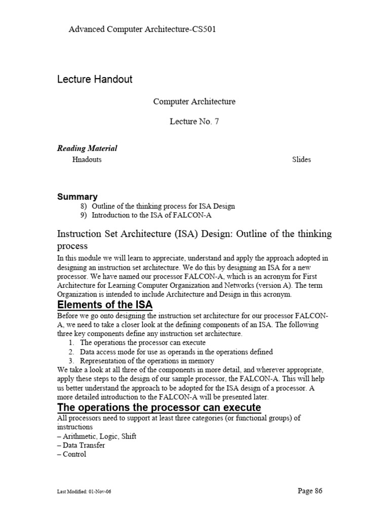 Computer Architecture 07 | PDF | Central Processing Unit | Computer Architecture