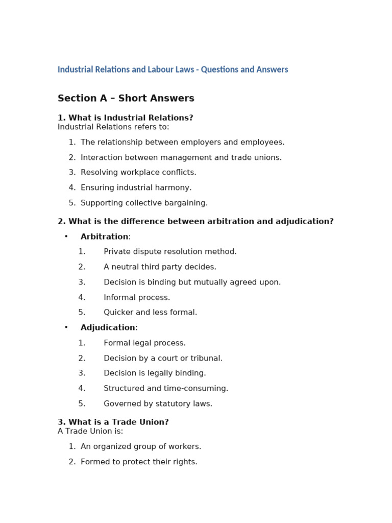 Industrial Relations and Labour Laws | PDF | Labour Law | Industrial Relations