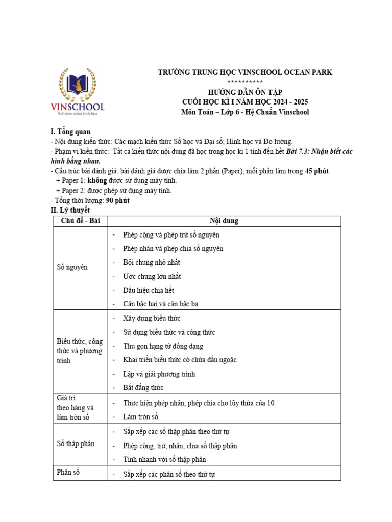 HDOT - Khối 6 | PDF