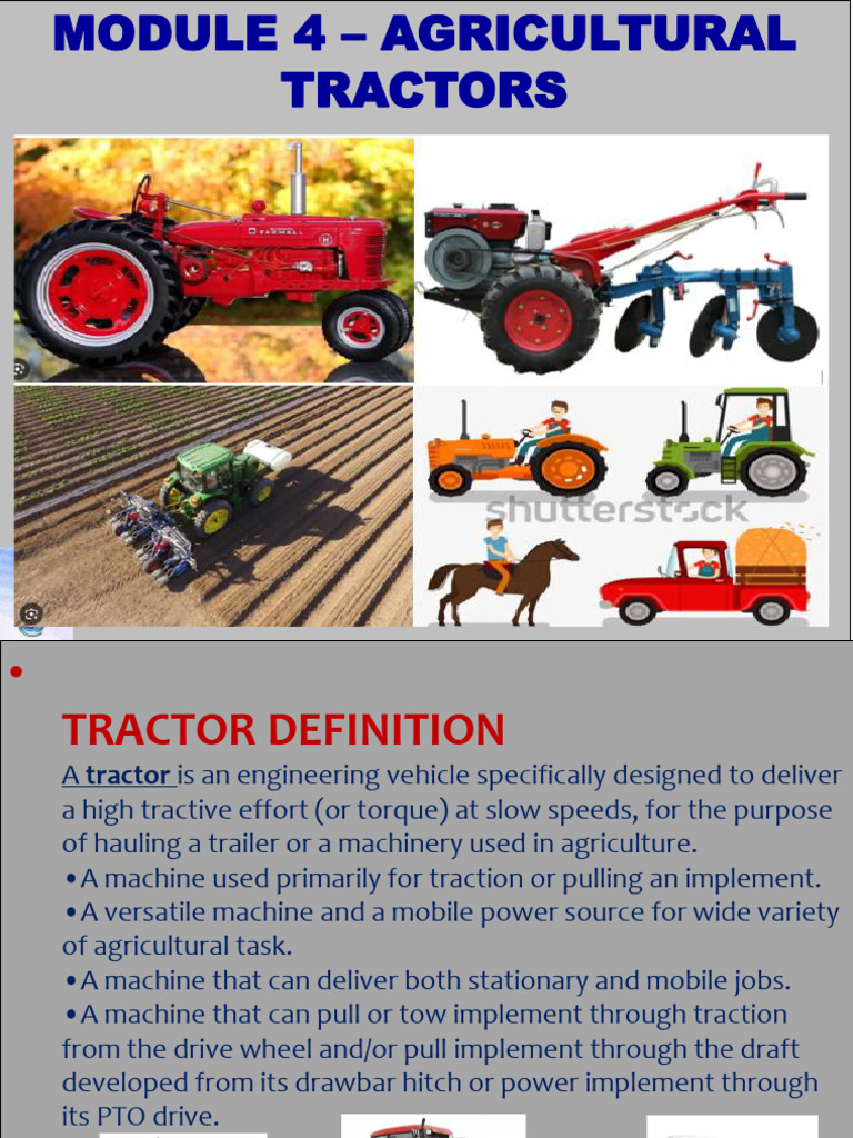 6-Module-4-Agri-Tractors-L-1-to-3 | PDF | Tractor | Mechanical Engineering