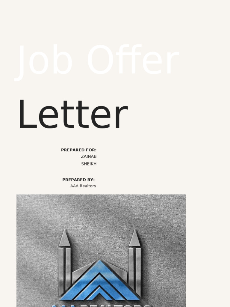 Job Offer Letter | PDF
