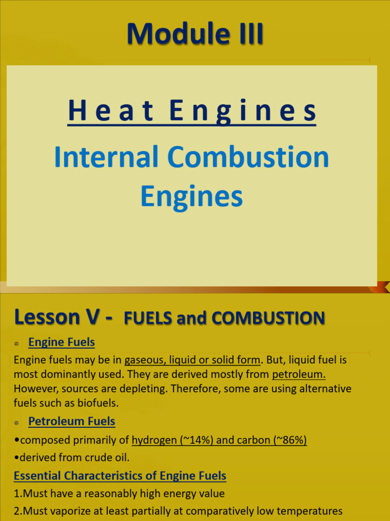 5 Module 3 ICE L 5 To 7 | PDF | Internal Combustion Engine | Combustion