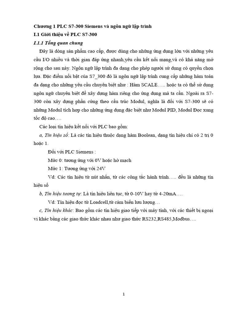 [123doc] Tai Lieu Plc s7300 Siemens Va Ngon Ngu Lap Trinh | PDF