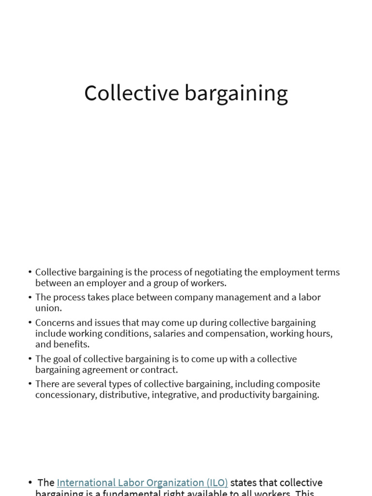 Understanding Collective Bargaining Process | PDF | Collective ...