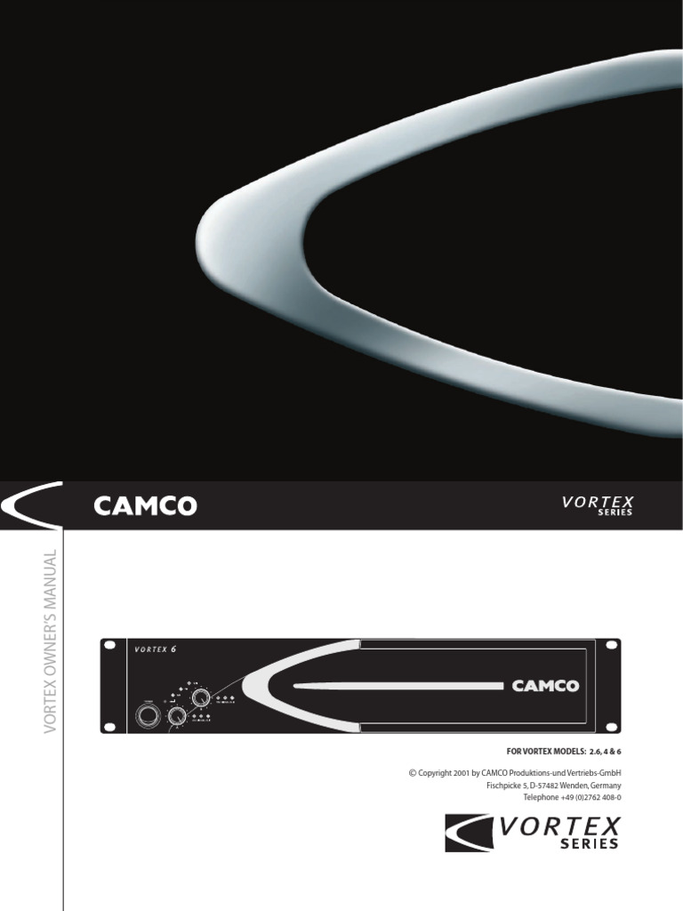 Camco Vortex Amplifier Manual | PDF | Amplifier | Loudspeaker