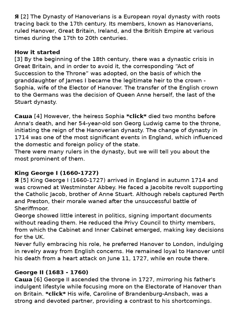 History of the Hanoverian Dynasty | PDF | Dynasty | United Kingdom Of ...