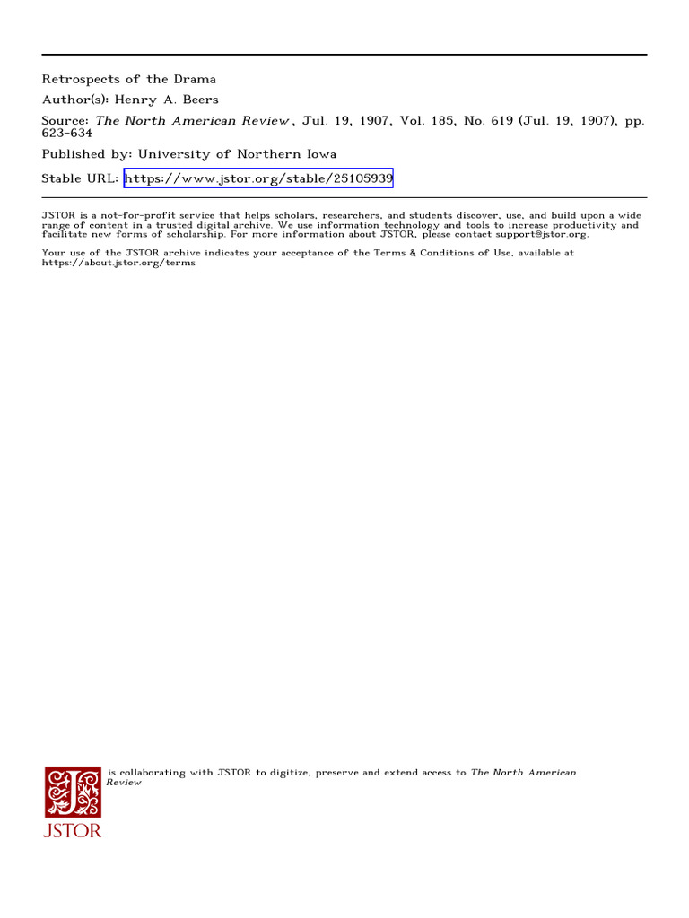 Beers-RetrospectsDrama-1907 | PDF